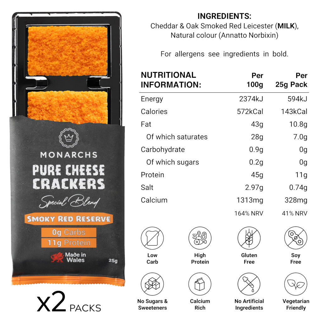 Monarchs Pure Cheese Crackers: Carb Free Keto Snacks – Monarchs Crackers